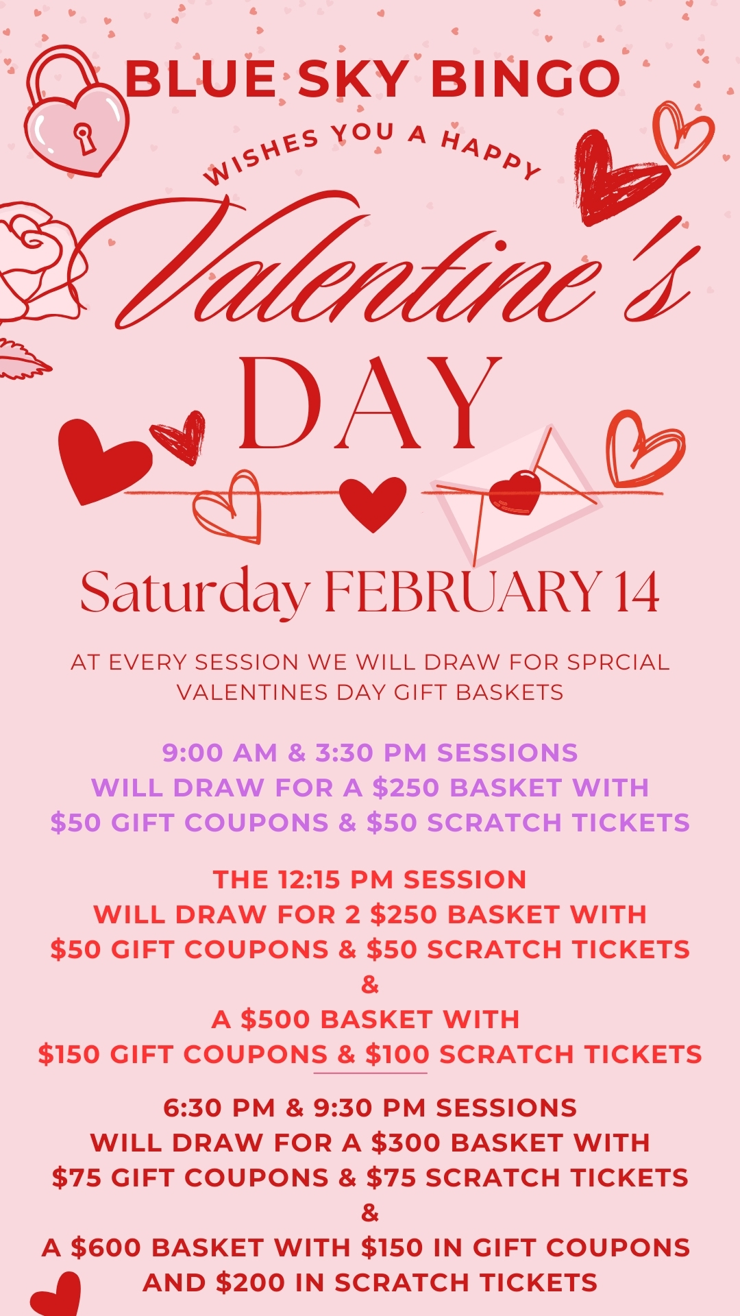 Valentine’s Day – Blue Sky Bingo North Bay